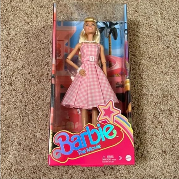 Mattel | Toys | Barbie The Movie Doll Pink Gingham Dress Margot Robbie ...